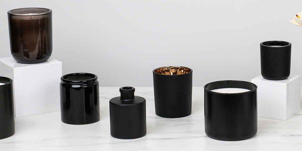 Sophisticated Black Containers - CandleScience